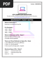 All Chapter Microsoft Paint Notes | PDF