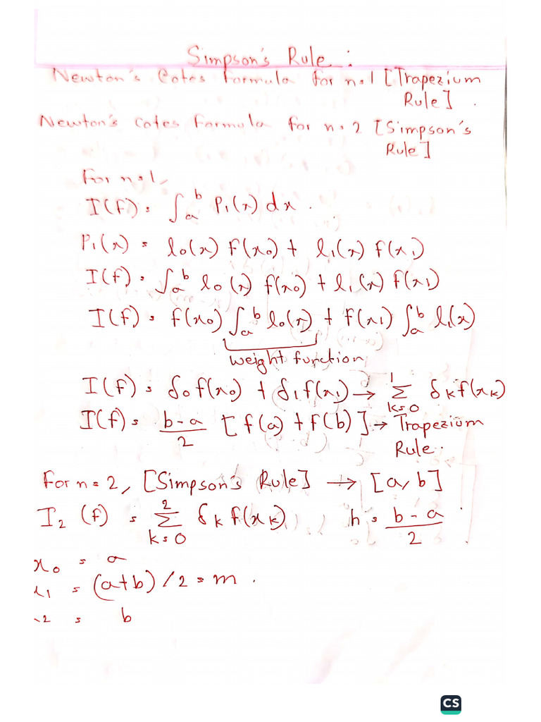Simpson - S Rule | PDF