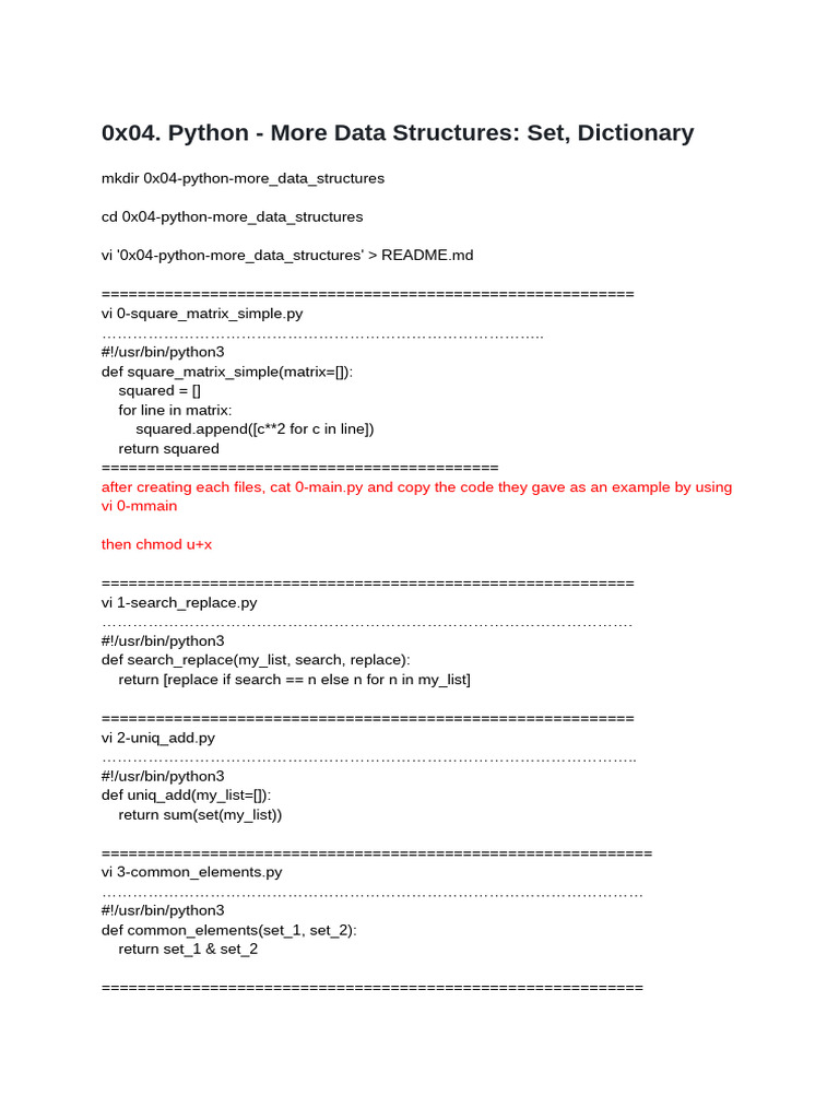 0x04-Python-More Data Structures | PDF | Software Engineering | Software Development