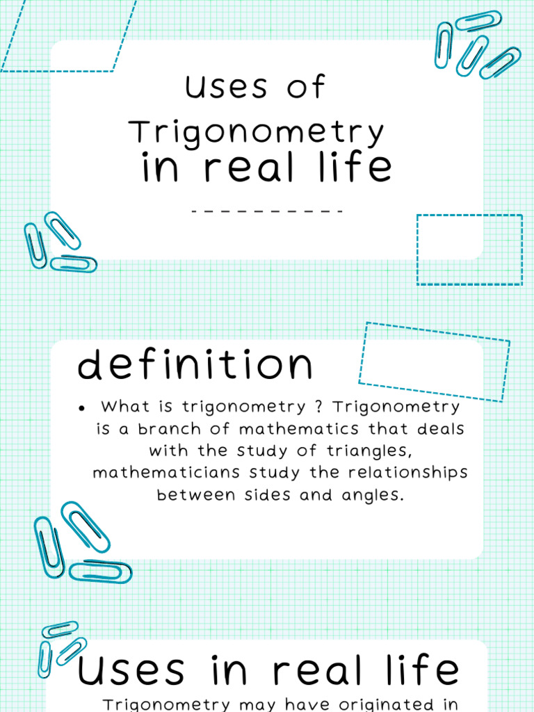 Uses of Trigonometry in Real Life | PDF
