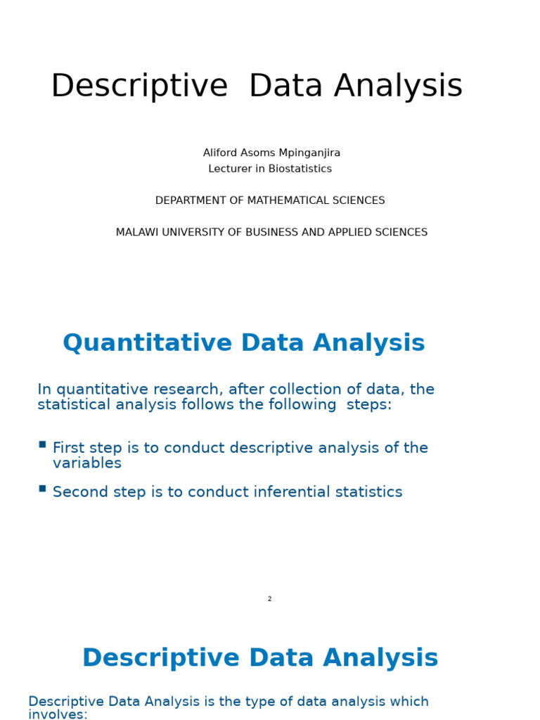 Day 5 Discriptive Statistics | PDF | Descriptive Statistics | Statistics