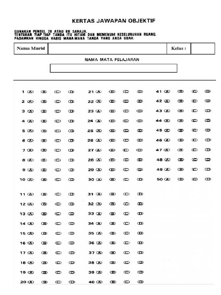 Omr Sheet | PDF