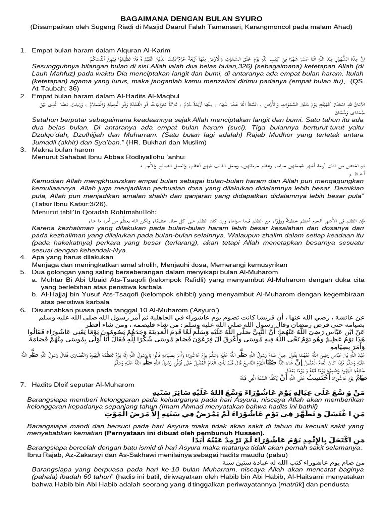 Bagaimana Dengan Bulan Suro | PDF
