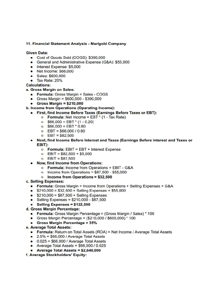 Marigold Company | PDF