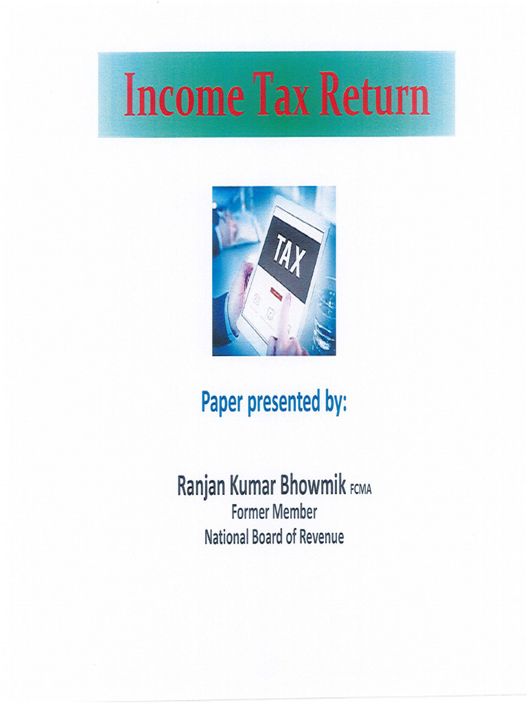 Income Tax Return | PDF