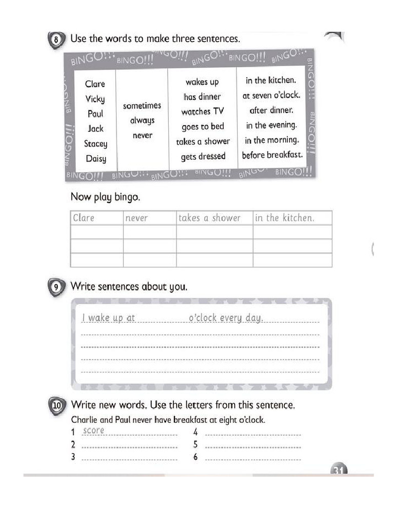 English Class PAGES 31 - 33 4TH GRADE D, A | PDF