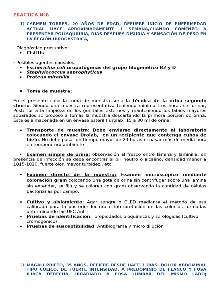 CASOSCLINICOSPRACTICA8,9,10 | PDF | Tuberculosis | Meningitis