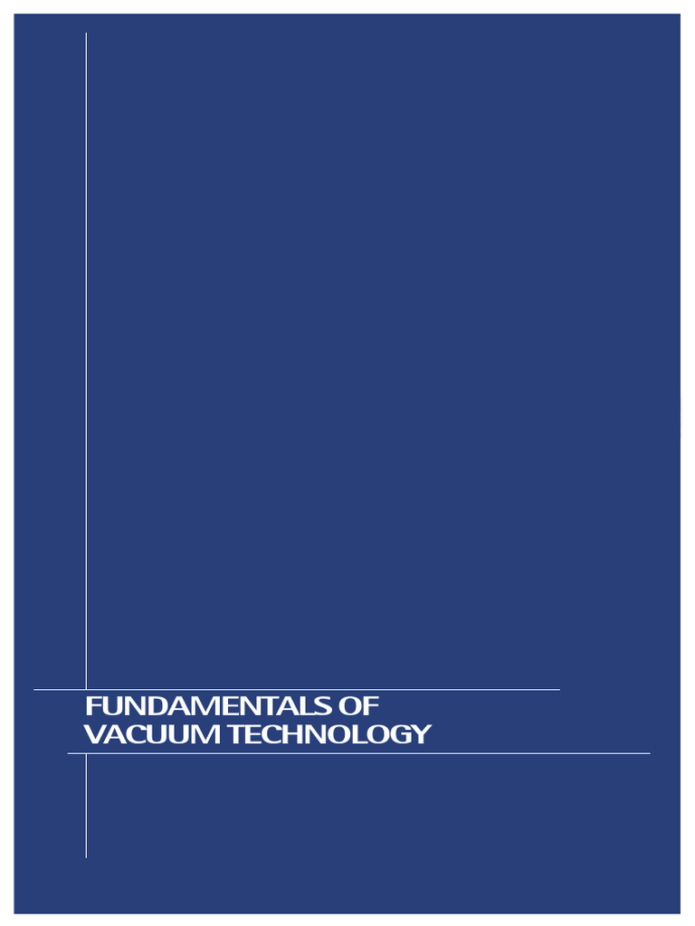 Fundamentals of Vacuum Technology Guide | PDF | Gases | Pressure