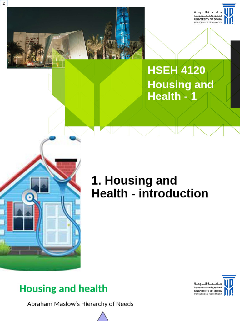Section 1 Housing and Health | PDF | World Health Organization | Slum