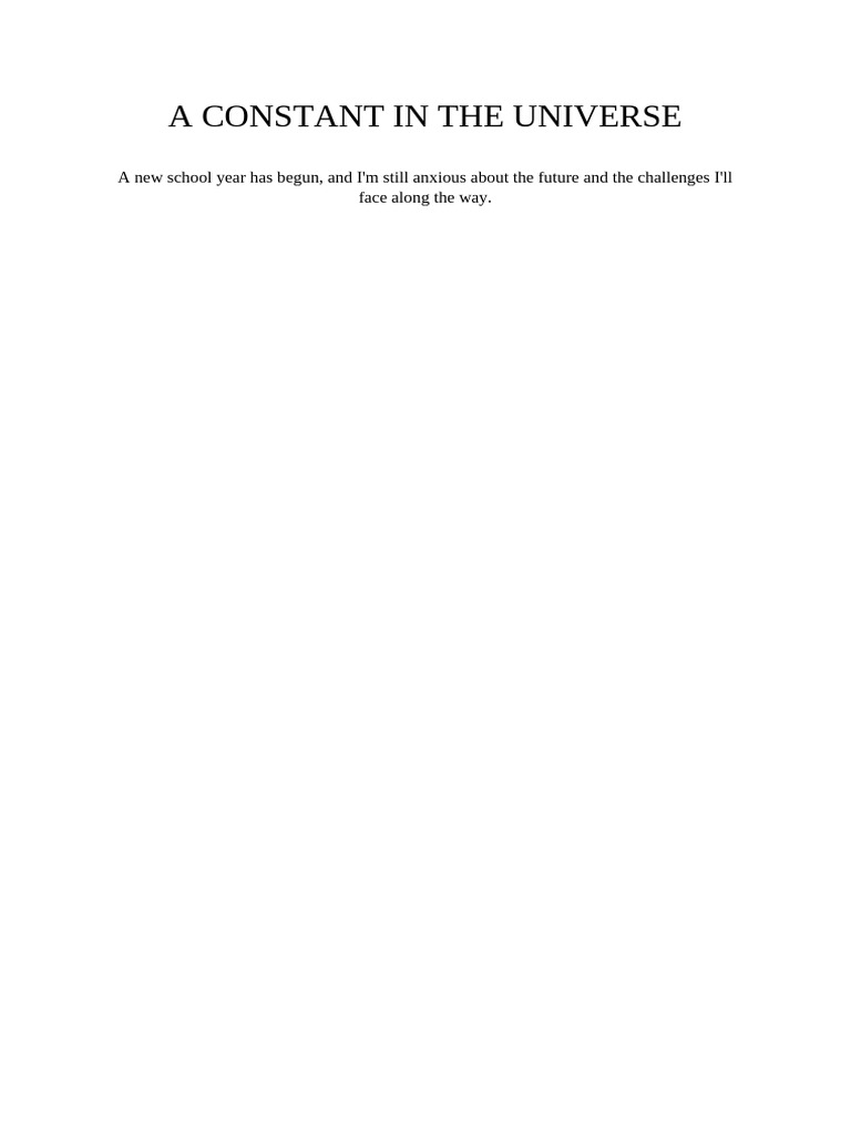 A Constant in The Universe | PDF