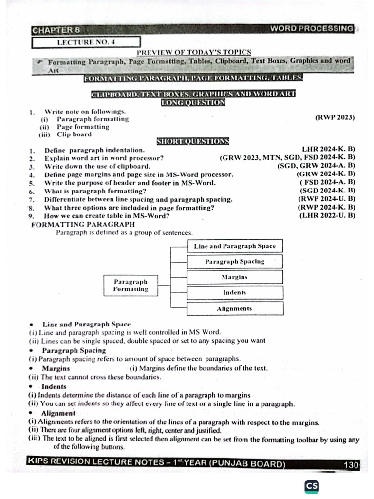 Comp Lec #4 Chap # 8 1st Year | PDF