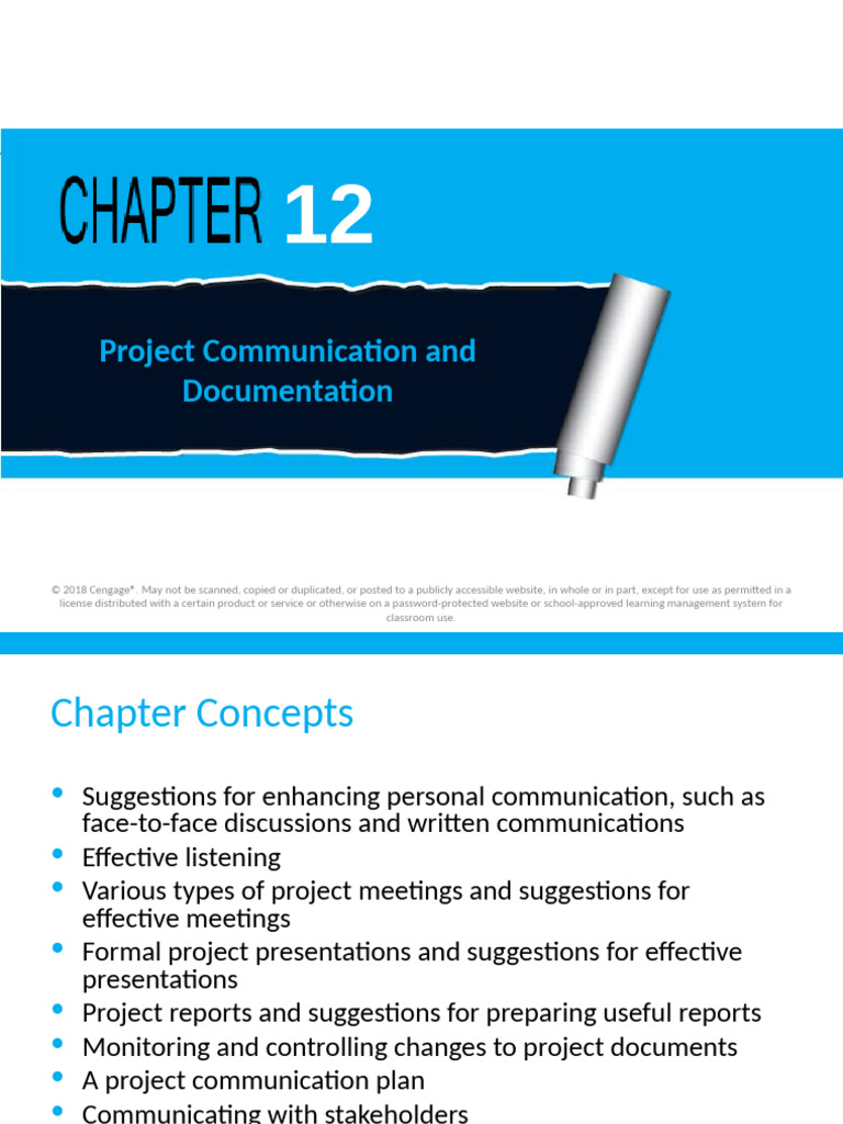 Chapter 12-Project Management | PDF | Communication | Learning