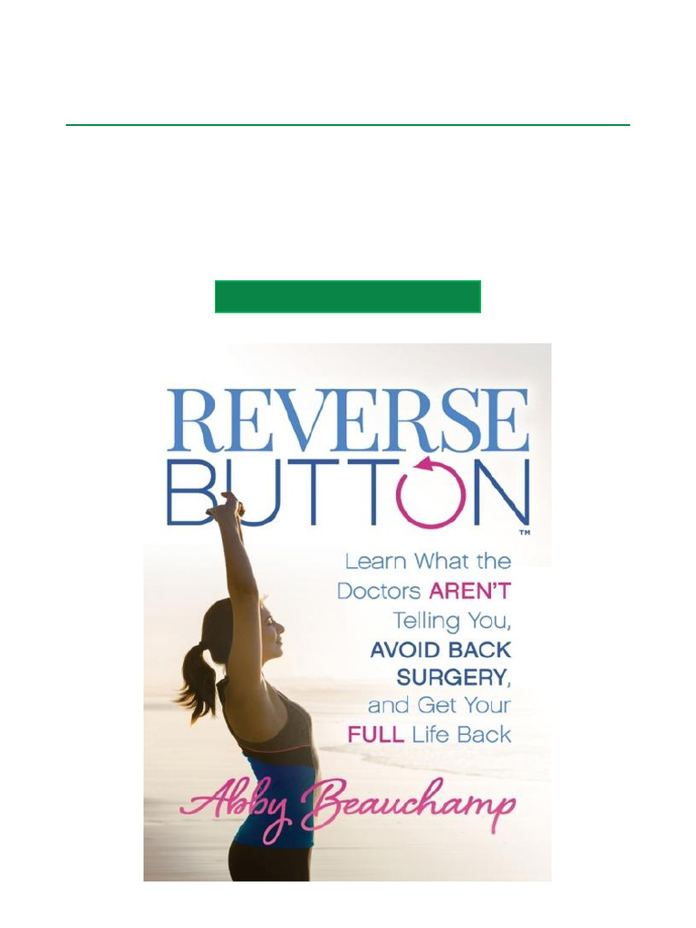 Must Read Reverse Button Learn What The Doctors Aren't Telling You ...