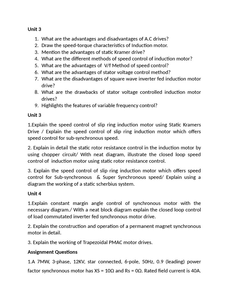 Induction Motor Control Methods Explained | PDF | Electric Motor ...