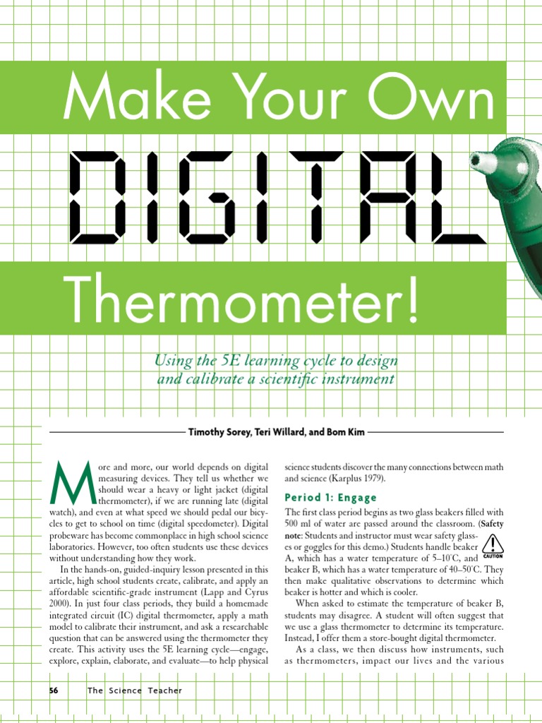 Make Your Own Digital Thermometer | PDF | Thermometer | Nature