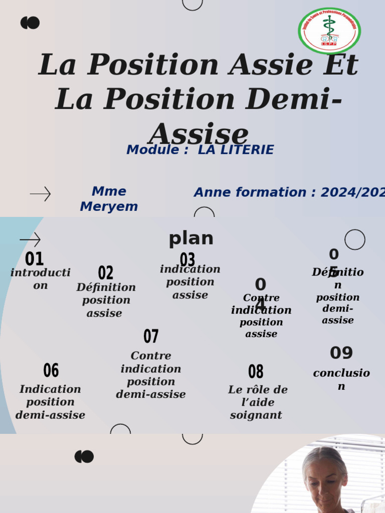 La Position Assise Et La Position Demi-Assise | PDF | Anesthésie ...