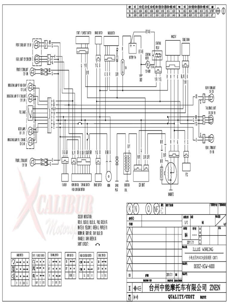 Renzo 50 Wiring Diagram 2011 | PDF