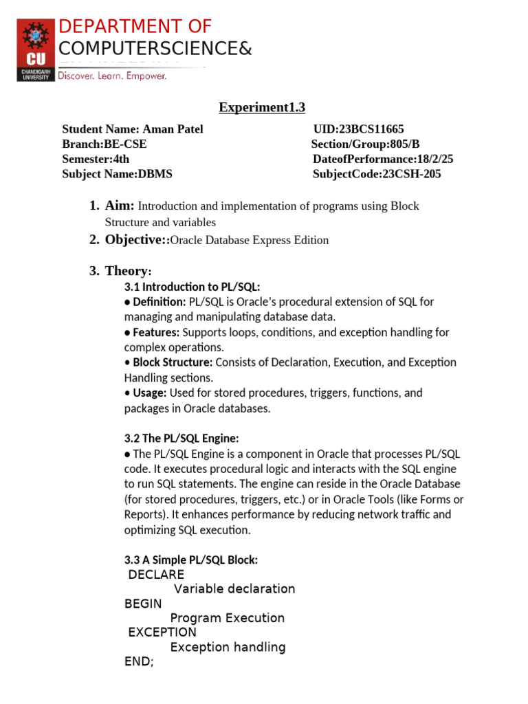 Dbms 3 Worksheet Aman2 | PDF