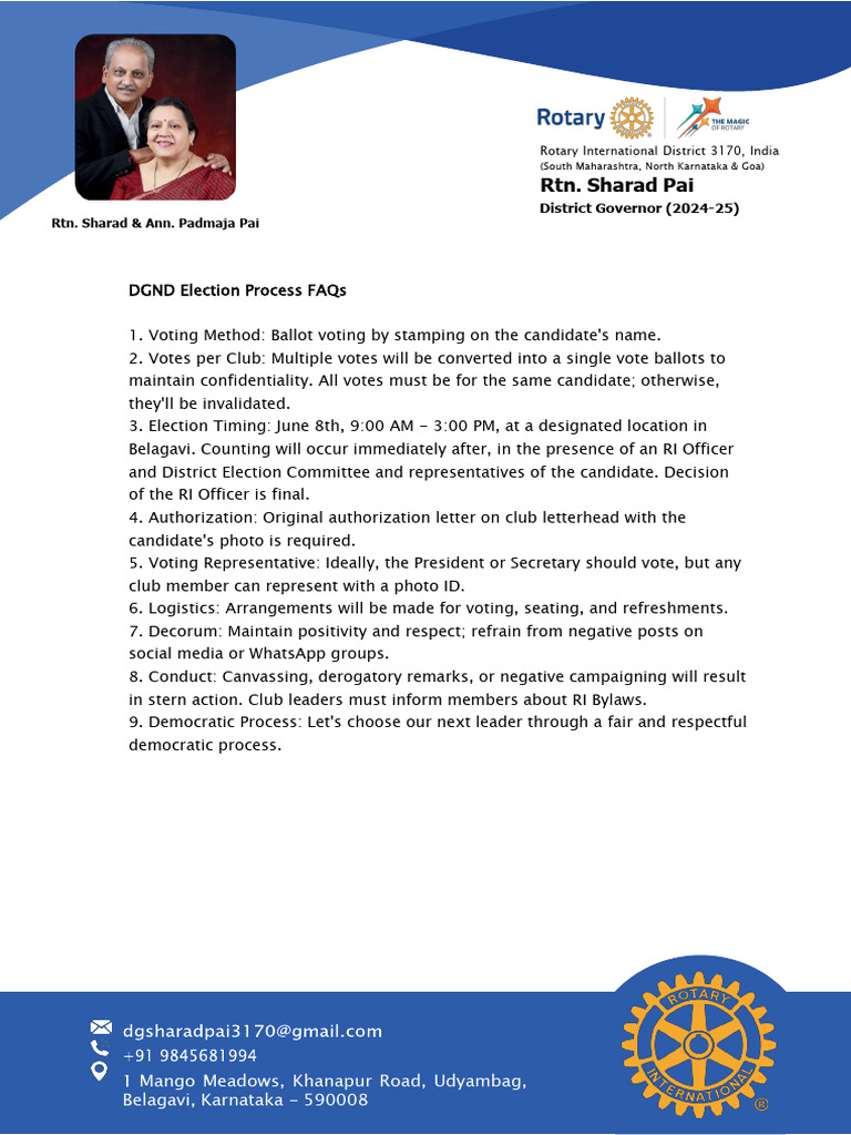 DGND Election Process Overview | PDF