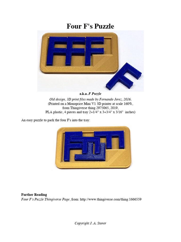 Four Fs Puzzle | PDF