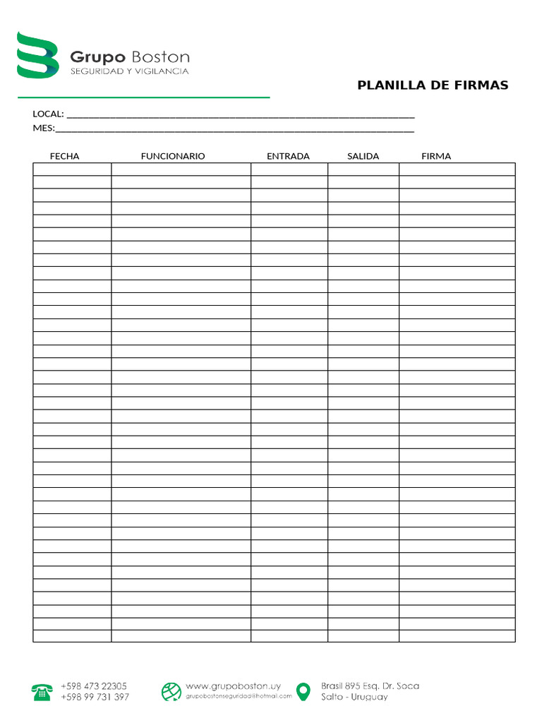 Planilla de Firmas | PDF