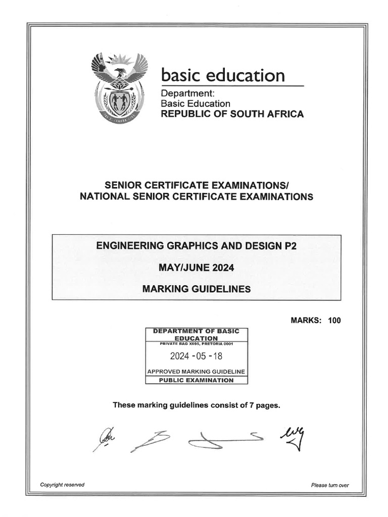 EGD P2 May-June 2024 Approved Marking Guideline (Eng Ver) | PDF