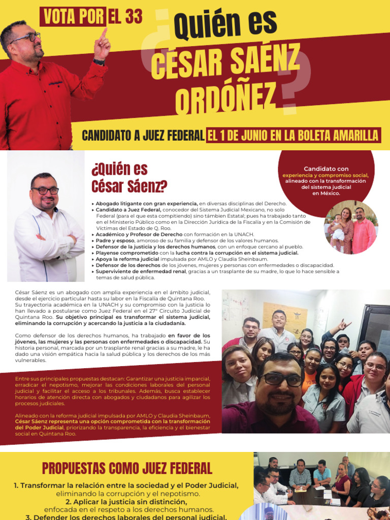 Diptico Cesar Saenz | PDF | Gobierno | Justicia