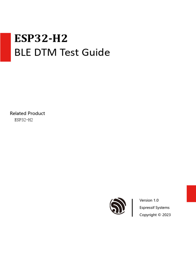 ESP32-H2 BLE DTM Test Guide | PDF | Usb | Data Transmission
