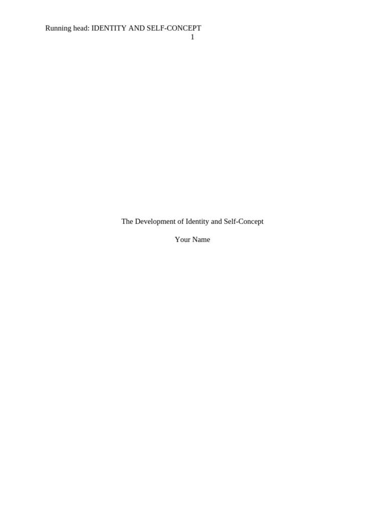 Application Assignment 1 Template | PDF | Paragraph | Self Concept