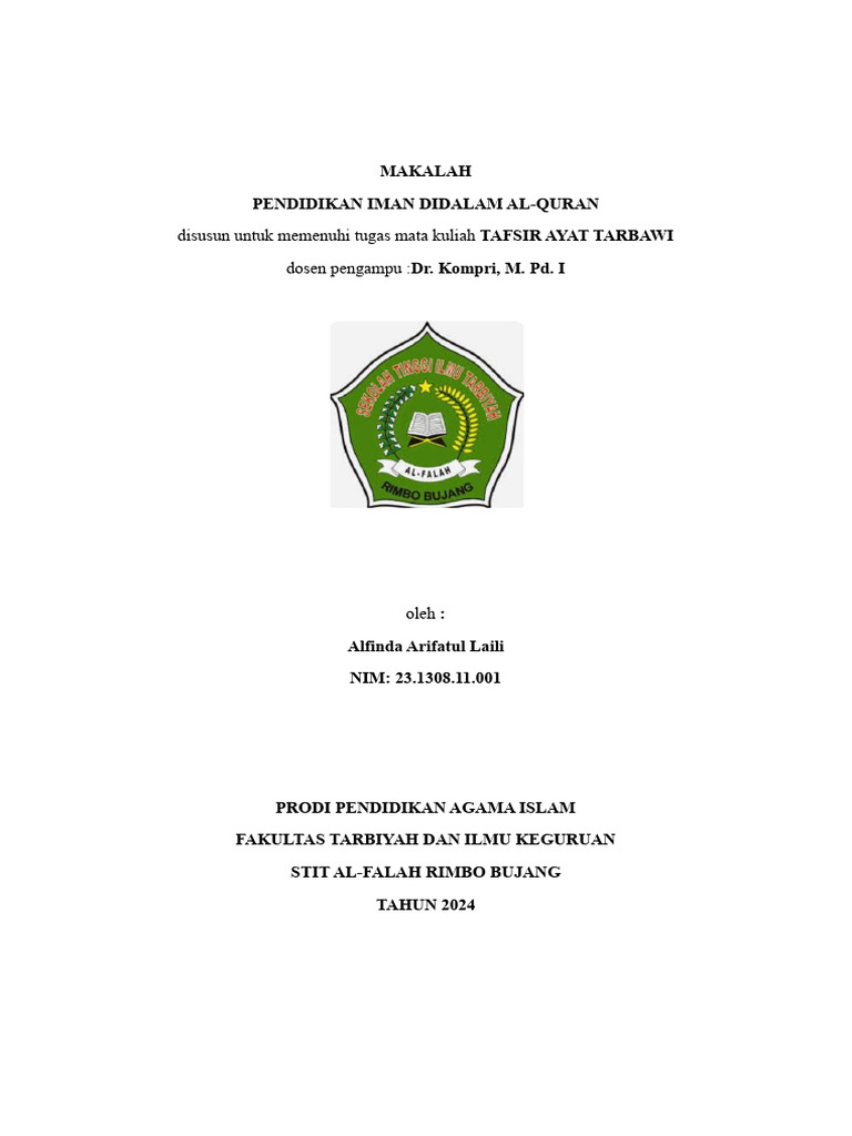 11 Makalah Tafsir Ayat Tarbawi | PDF