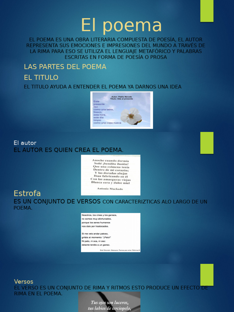 Estructura y Elementos del Poema | PDF