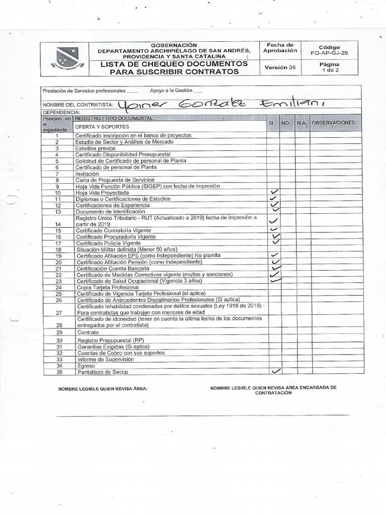 Hoja de Vida Yoiner Gonzalez 2021 | PDF