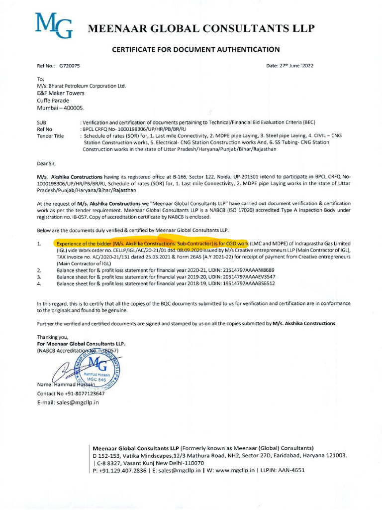 OLD Certification TPIA (CGD) 2022 | PDF