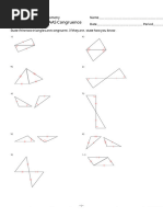 Triangle Congruence Worksheet Guide | PDF | Euclidean Geometry | Euclid