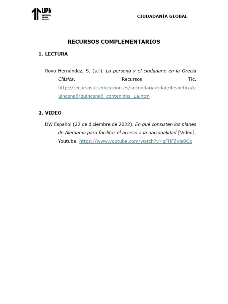 CG - Recursos Complementarios - S1 | PDF