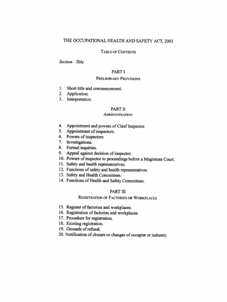 Osha Act 2025 | PDF