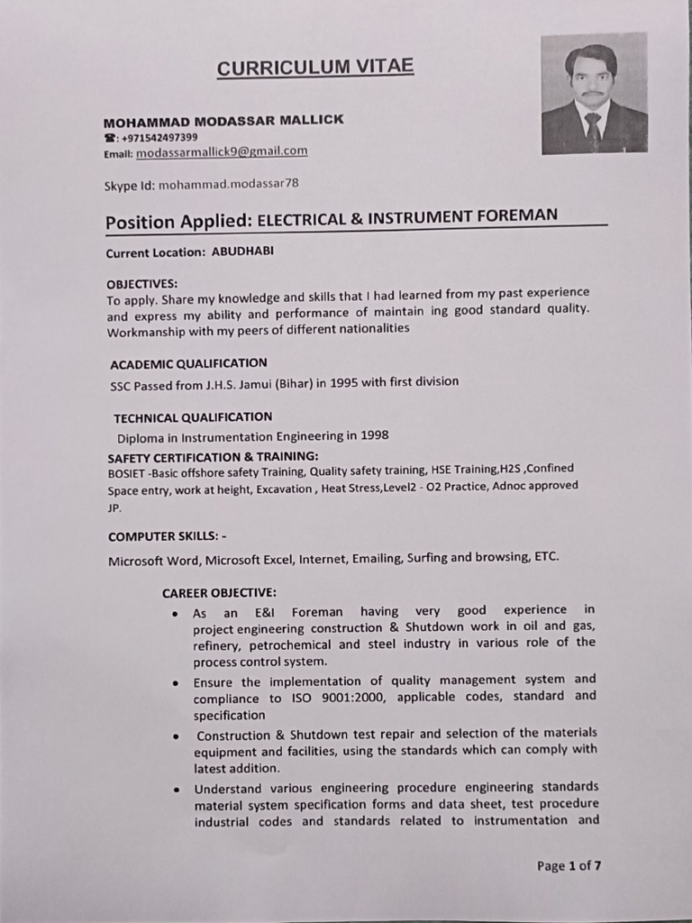 Job Performer E&i | PDF