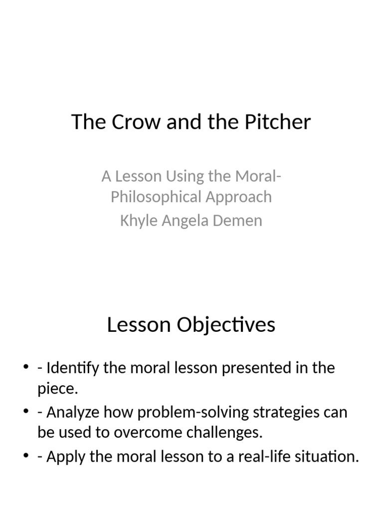 Moral Lessons from Aesop's Fable | PDF