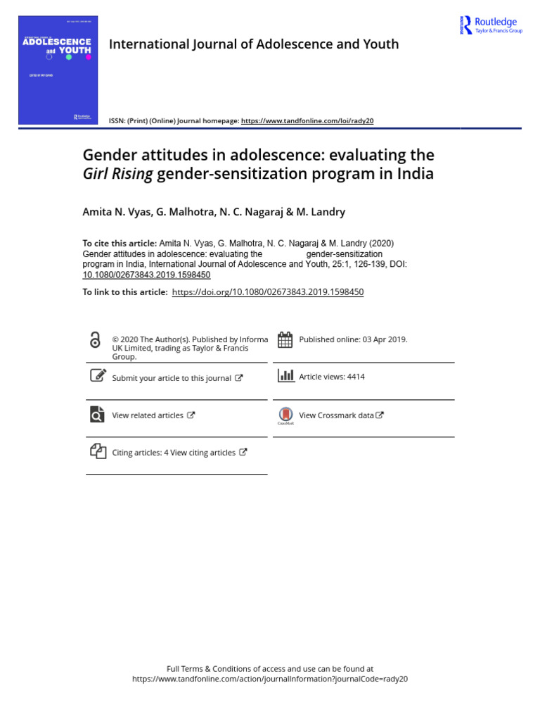 The Girl Rising Sensitization Program in India | PDF | Gender | Gender ...