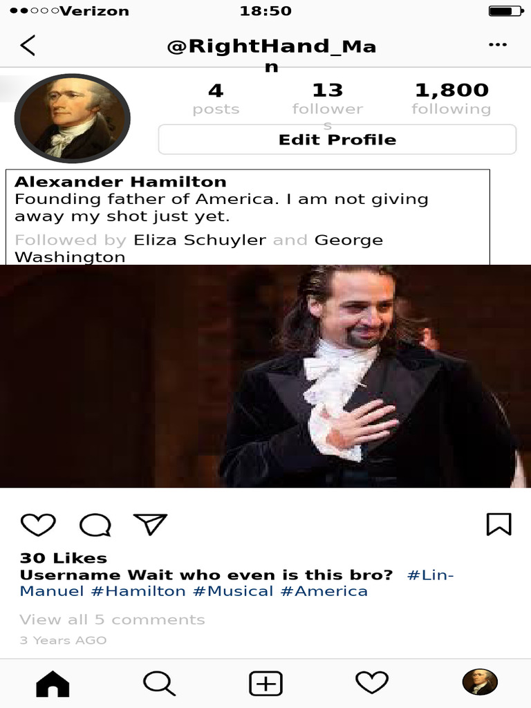 Digital Instagram Template For Class | PDF | Alexander Hamilton