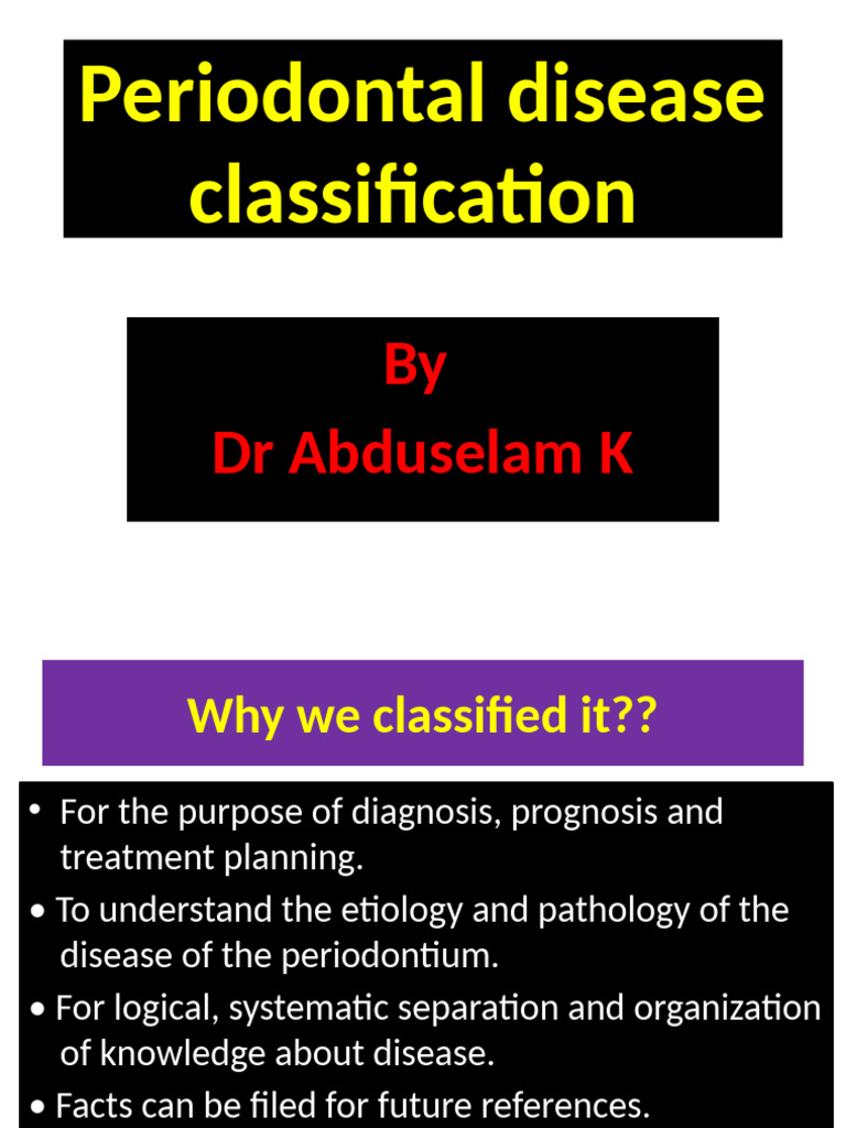 Periodontal Disease Classification Perio | PDF | Periodontology ...