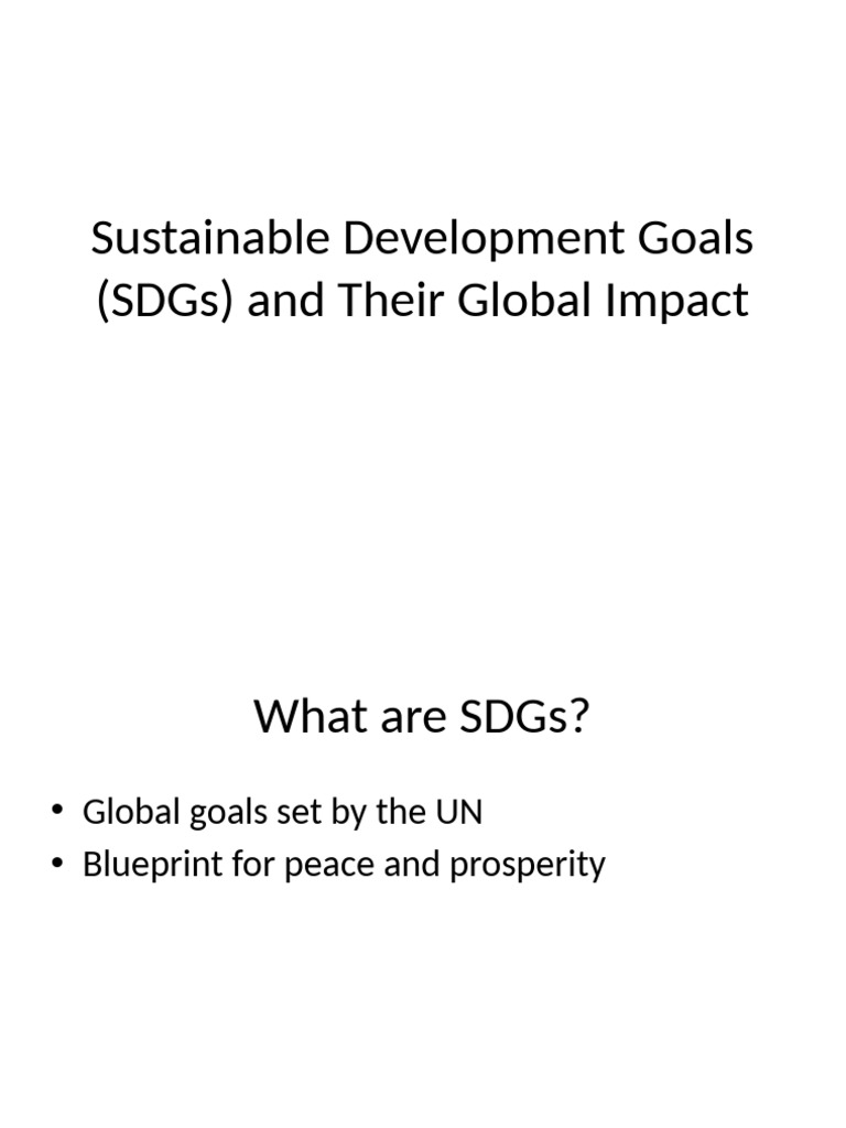 Sustainable Development Goals | PDF