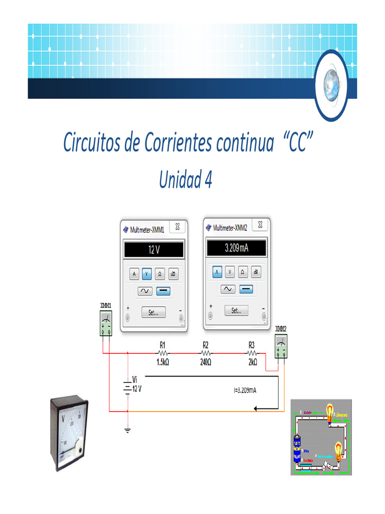 Circ. Corriente Continua Tema 4 2012-1 | PDF | Corriente eléctrica ...