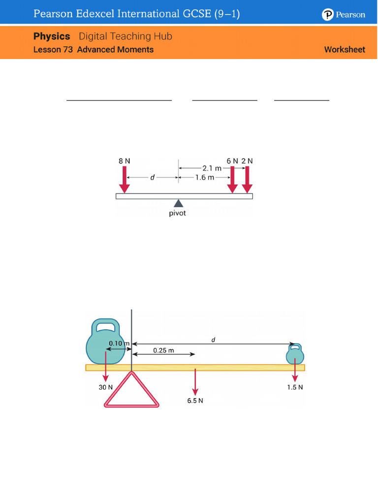 Advanced Moments-IG - Physics - Lesson73 - Worksheet1 | PDF