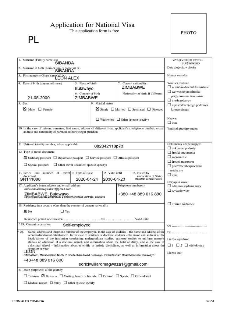 Potwierdzenie | PDF | Travel Visa | Government And Personhood