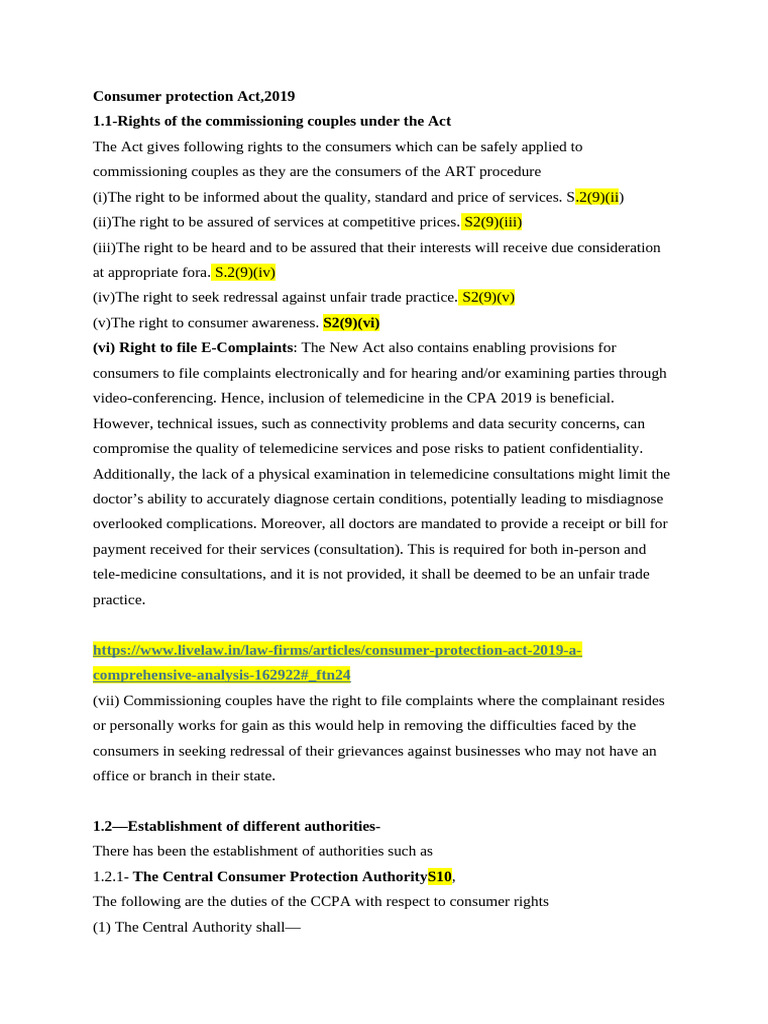 Consumer Protection Act | PDF | Surrogacy | Human Reproduction