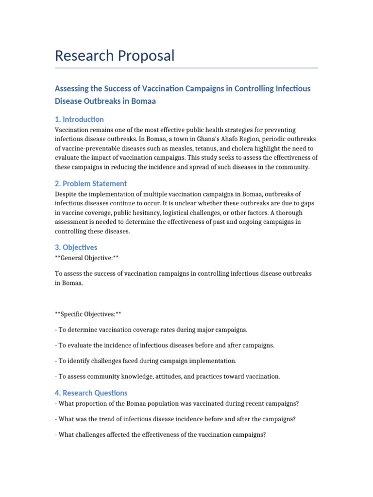 Vaccination Campaigns Bomaa Research Proposal | PDF | Vaccination ...