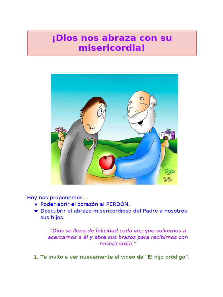 Dios Nos Abraza Con Su Misericordia! | PDF | Perdón