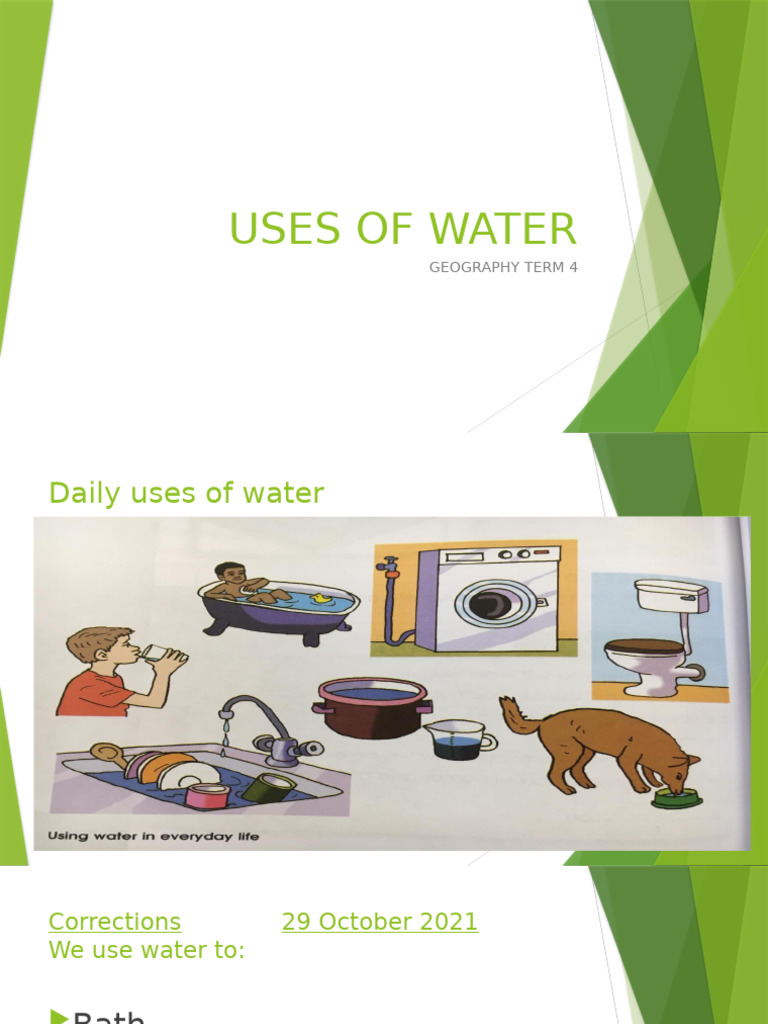 Uses of Water | PDF