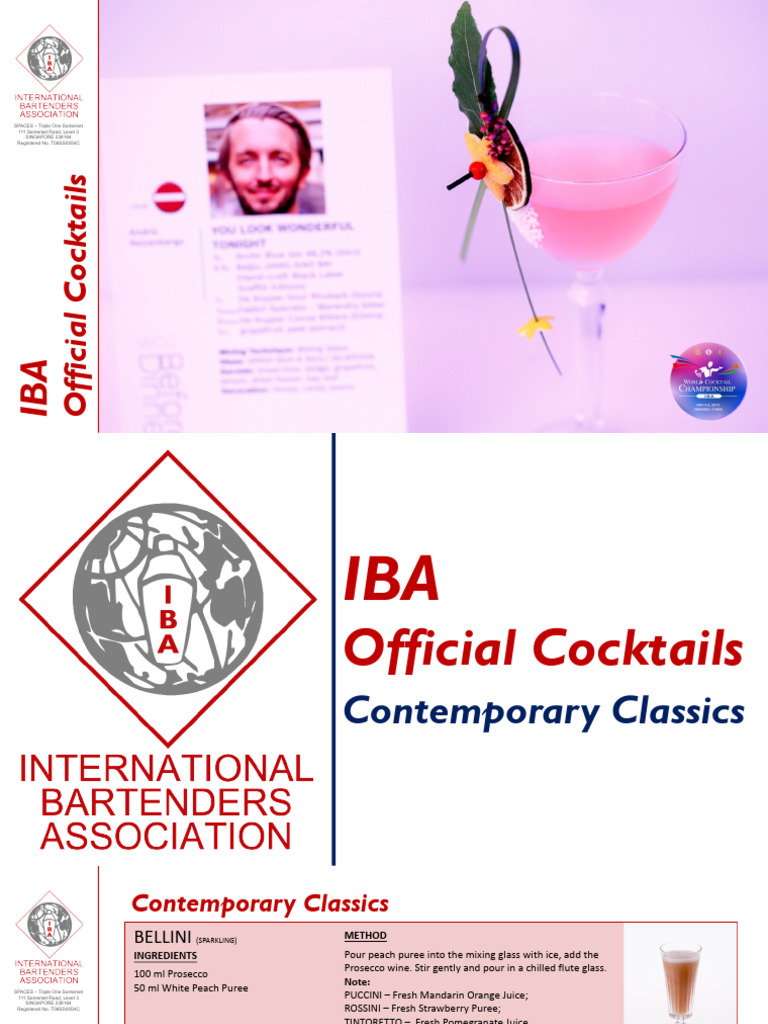 Iba Official Cocktails 2020 (Low) | PDF | Martini (Cocktail ...